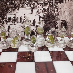 Flower Custom Resin Chess Set With Board Size of King 2.75 | Etsy