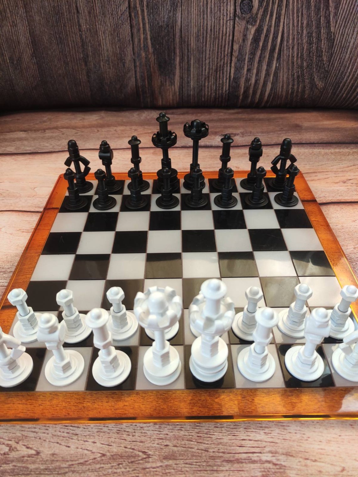 Hardware Metal Chess Set Modern Chess Size of King 80mm | Etsy
