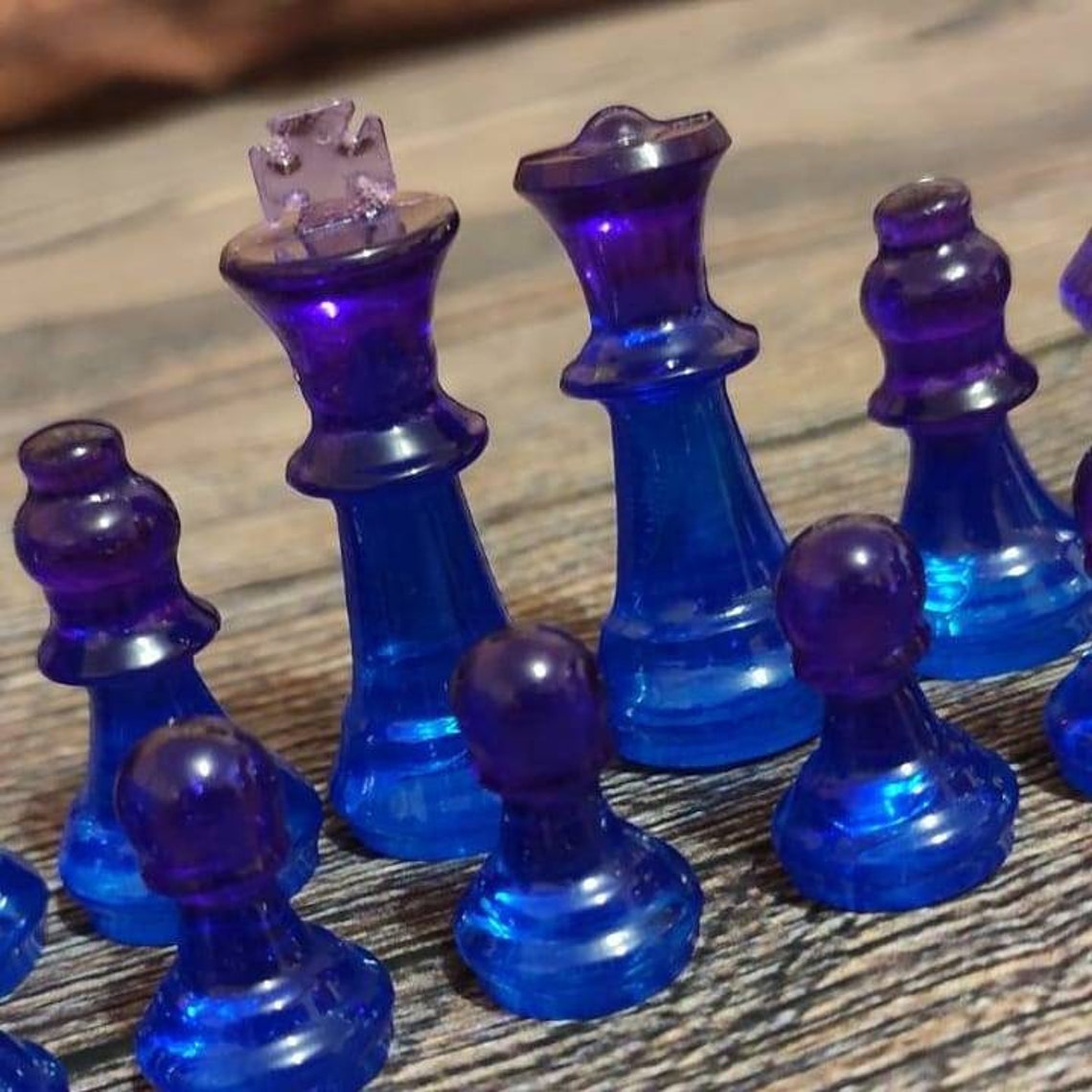 Custom chess sets with board Resin chess pieces with size of | Etsy