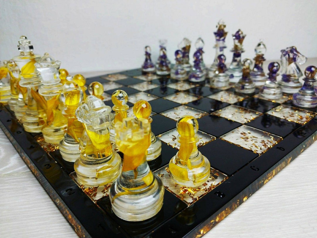 Custom Resin Chess Sets With Board Size of King 2.75 Inch 7 Cm Resin ...