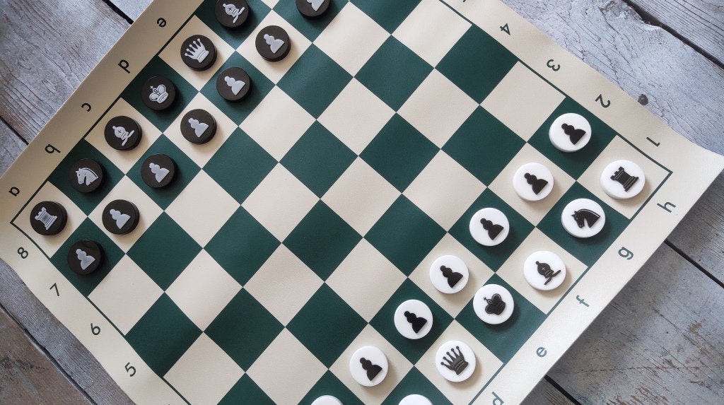 Flat Custom Chess Pieces Size of Chess 23mm5mm Custom | Etsy