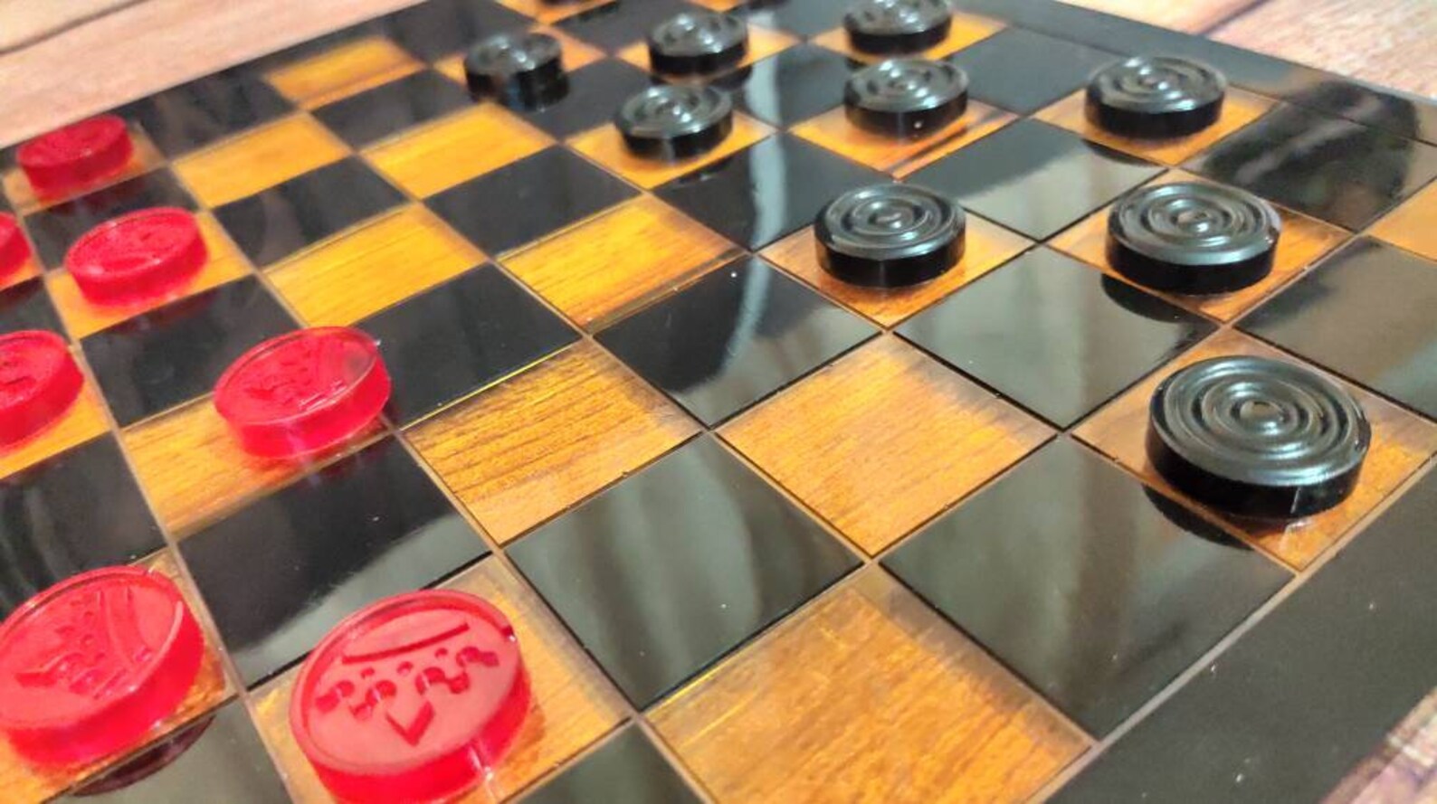 Custom International Checkers Handmade Checkers Set Small | Etsy