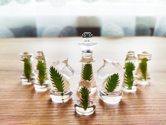Flower Custom Resin Chess Set With Board Handmade Resin - Etsy