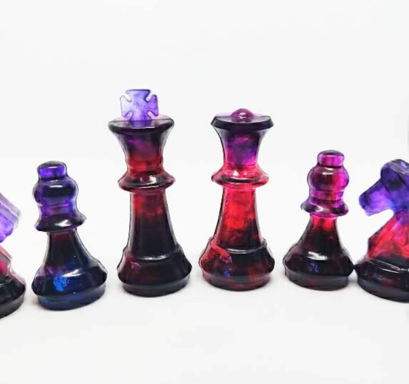 Resin Chess Set Custom Resin Chess Pieces 45mm King Small | Etsy