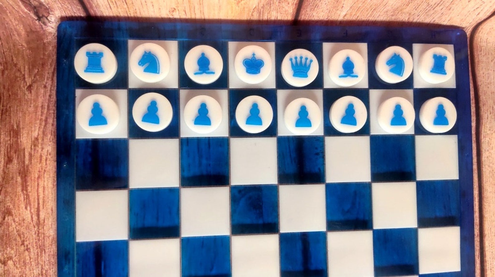 Flat Custom Chess Pieces Size of Chess 23mm5mm Custom | Etsy