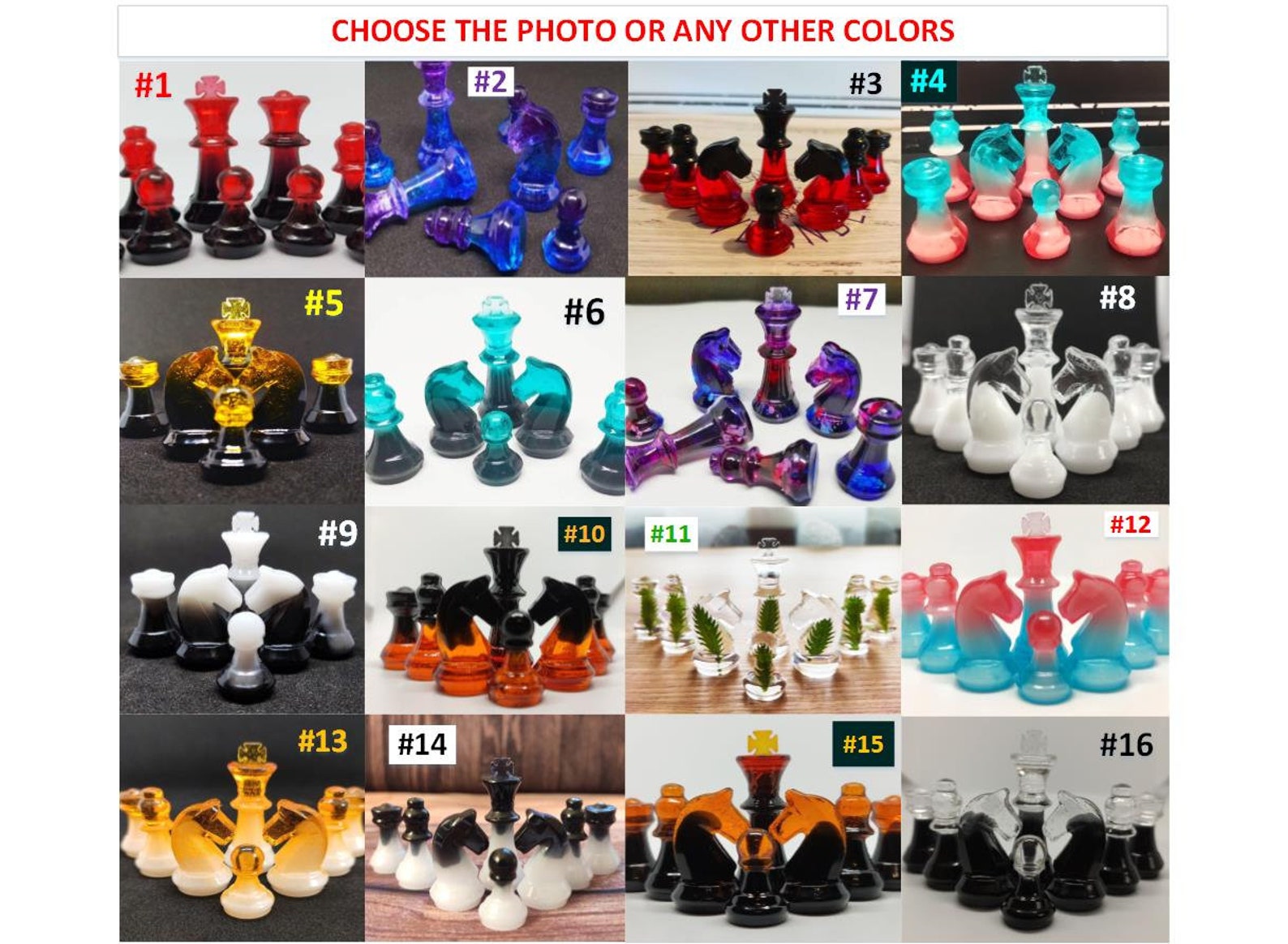 Natural Roses Petals Resin Chess Set Custom Chess Pieces - Etsy