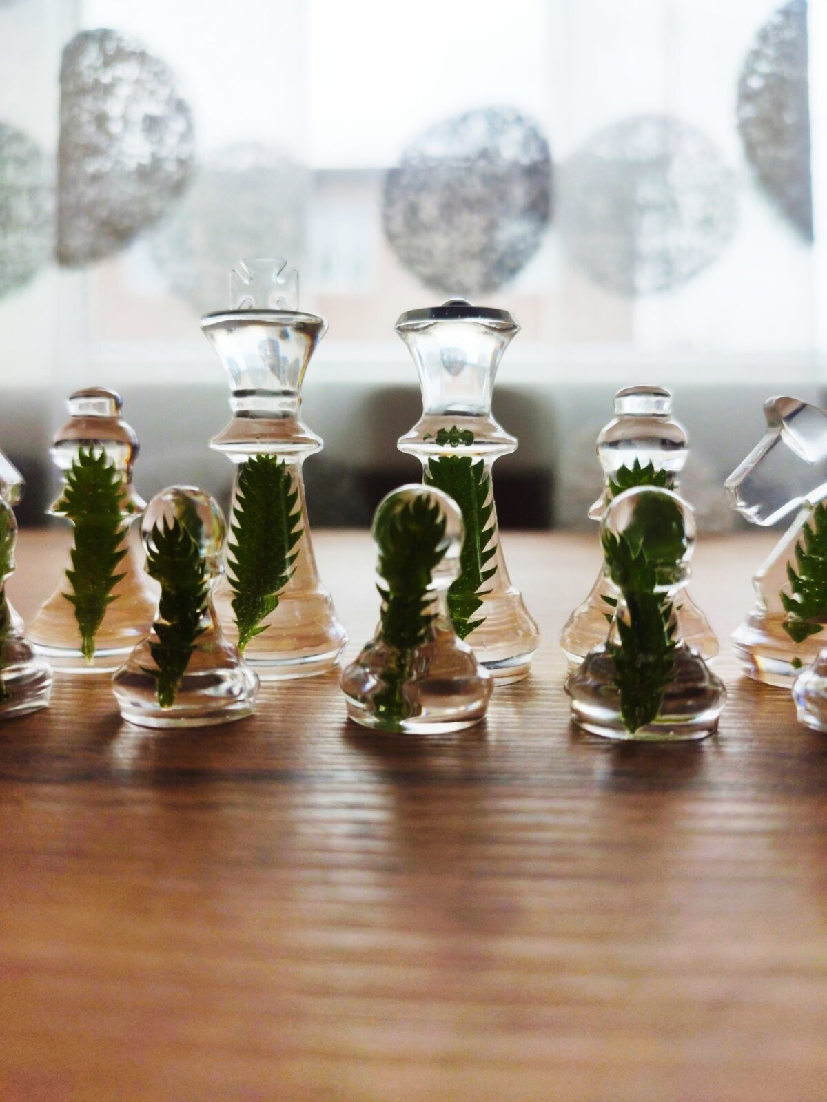 Flower custom resin chess set with board Handmade resin | Etsy