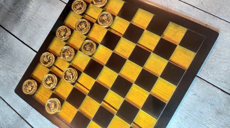 Handmade Checkers Set Stackable Checkers Pieces diameter of - Etsy