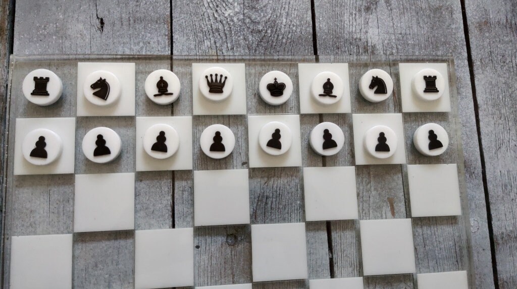 Flat Custom Chess Pieces Size of Chess 23mm5mm Custom | Etsy