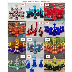 Custom Resin Chess Set Resin Chess Pieces 45mm King Small | Etsy