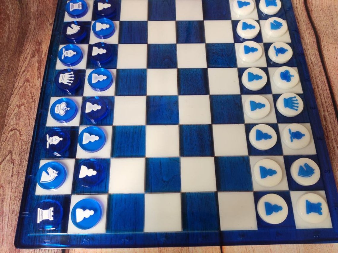 Flat Custom Chess Pieces Size of Chess 23mm5mm Custom | Etsy
