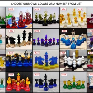 Flower Custom Resin Chess Set With Board Size of King 2.75 - Etsy