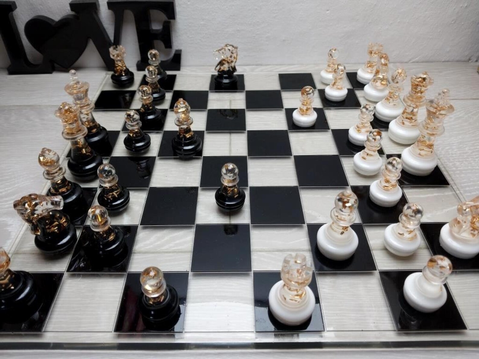 Premium Chess Set Custom Resin Chess Sets With Board Size - Etsy