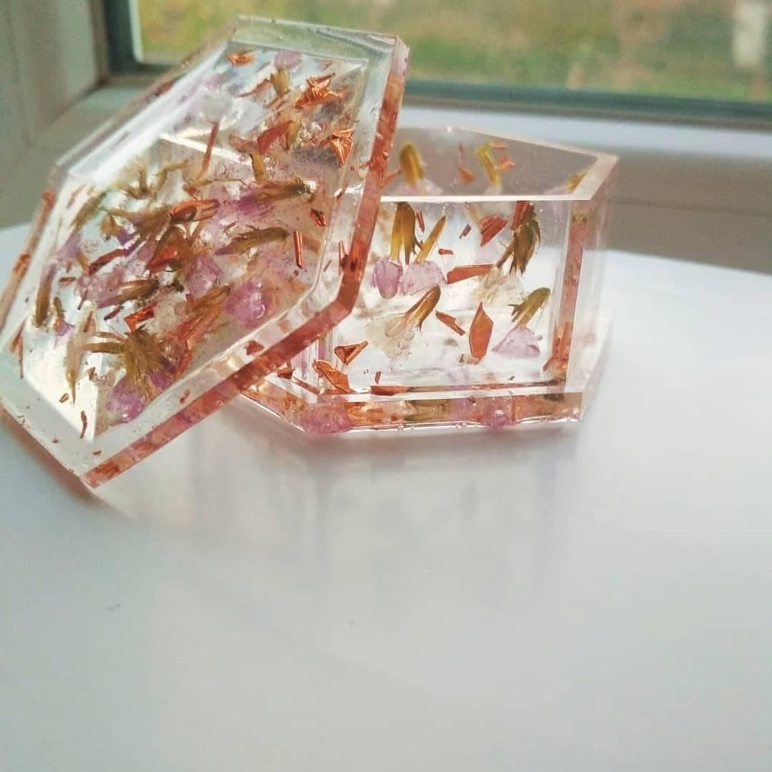 Custom Resin Box Gift Small Jewelry Box Hexagonal Resin | Etsy