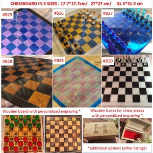Flat Custom Chess Pieces Size of Chess 23mm5mm Custom Chess Sets With ...
