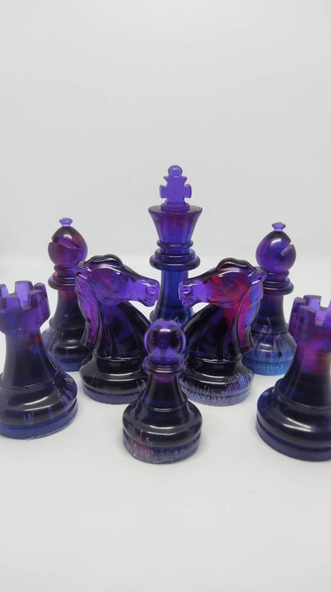 Custom Resin Chess Set Size of King 2.75 Inch 7 Cm Epoxy - Etsy
