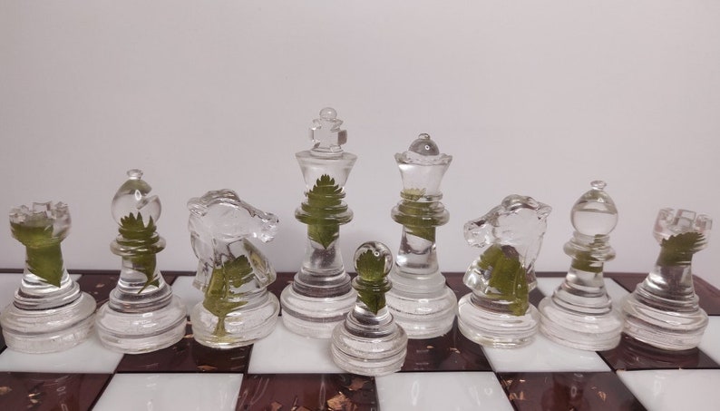 Flower Custom Resin Chess Set With Board Size of King 2.75 | Etsy