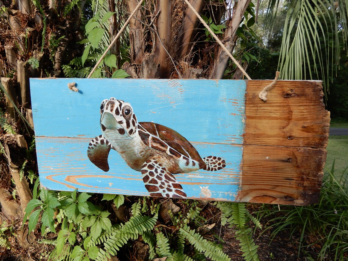Sea Turtle Painting, Turtle Art, Turtle Gift - Etsy
