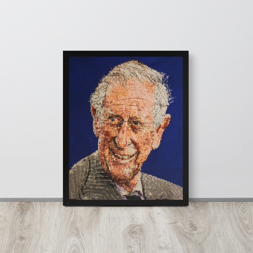 King Charles, Original Art Print of Hand Knitted Portrait by Gros Rouge ...