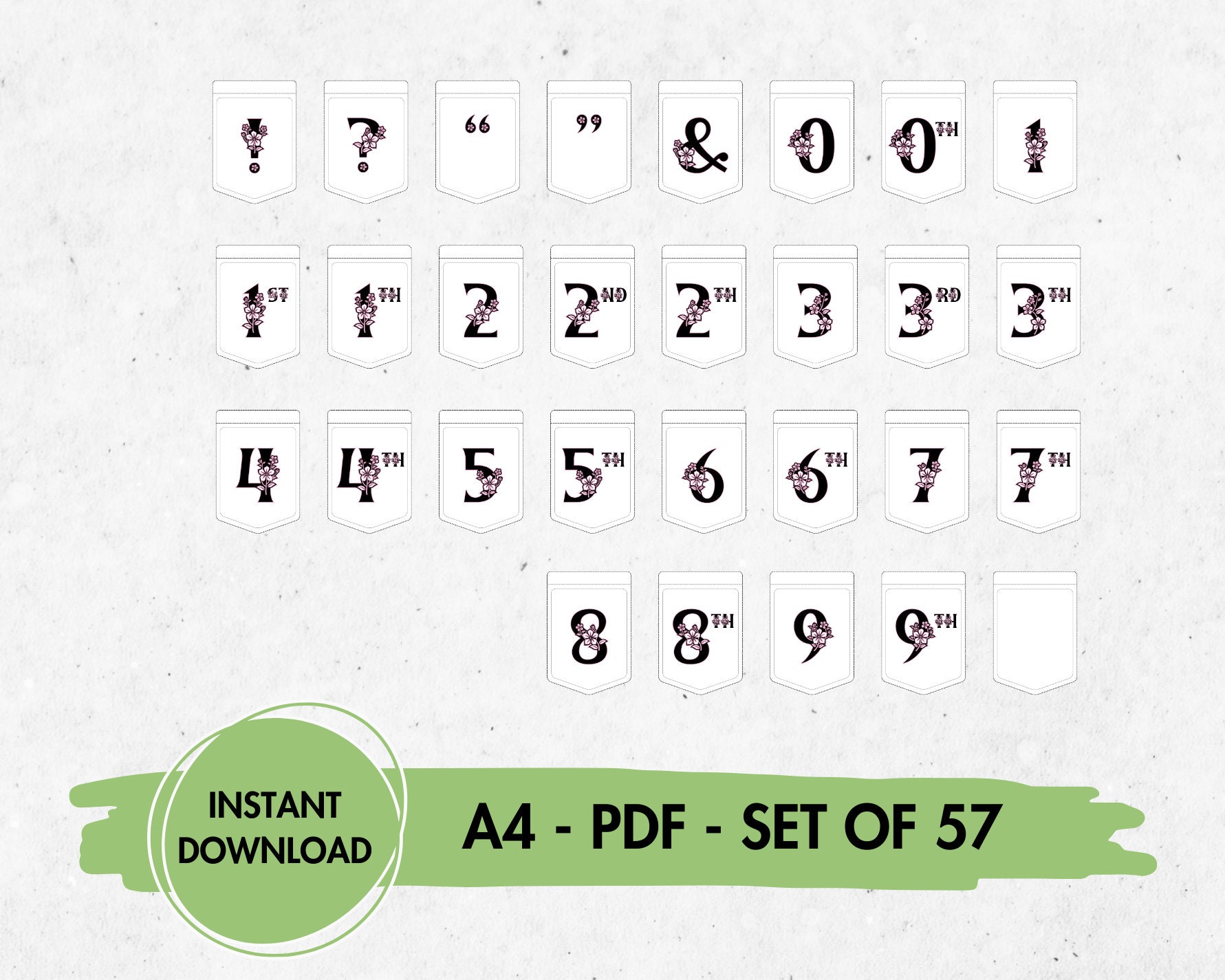 Custom Printable Banner Pink Flowers Event Decoration Instant Digital Download - Etsy