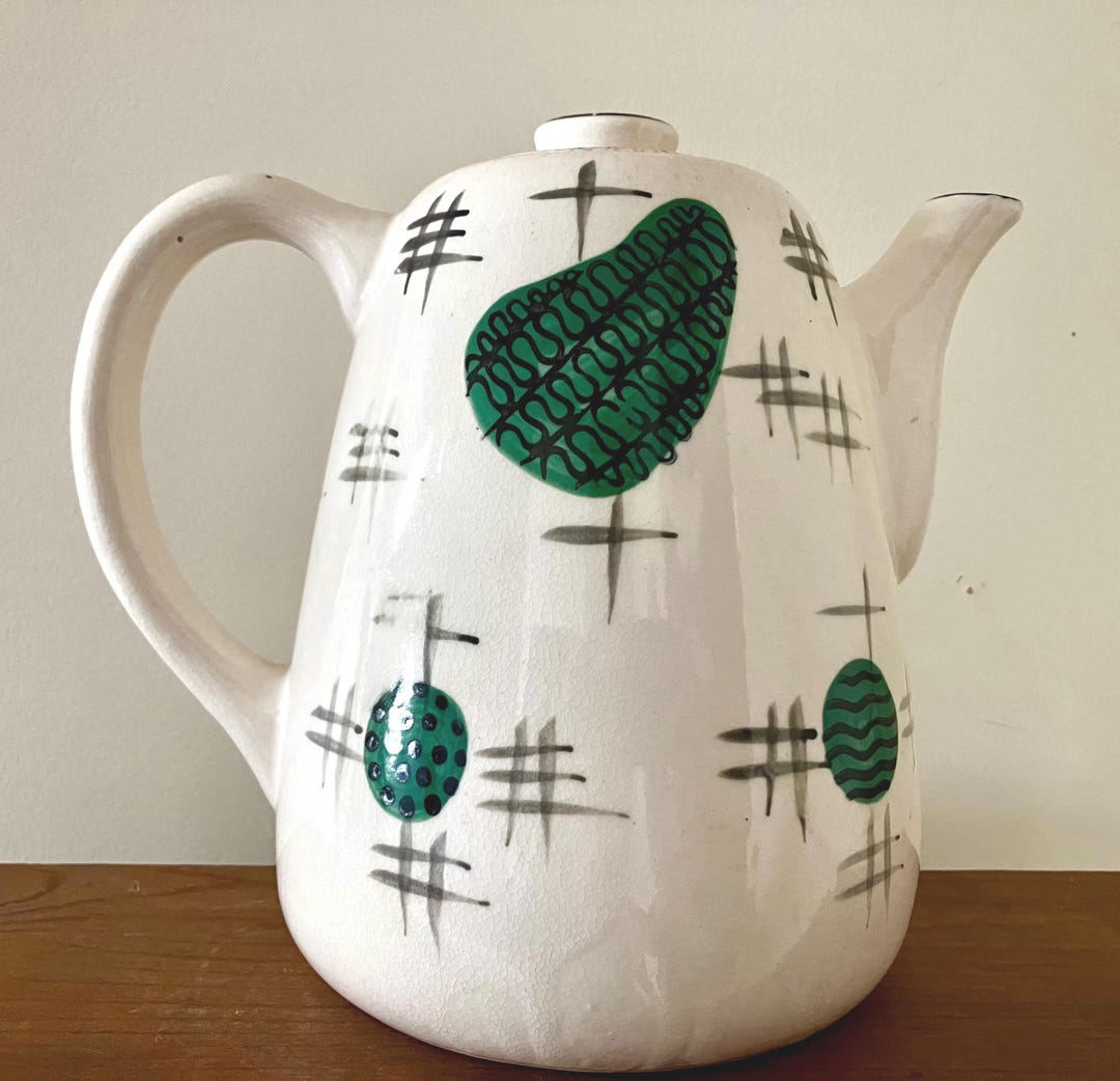 Vintage MCM Atomic Teapot - Etsy