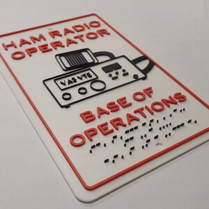 Custom 3D Printed Callsign Sign – Personalized Ham & CB Radio ...