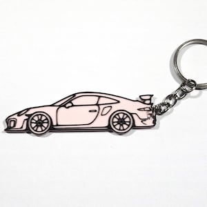 Porsche 911 GT3 RS Keychain + Wireframe Model (wall Mounted) + Magnet ...