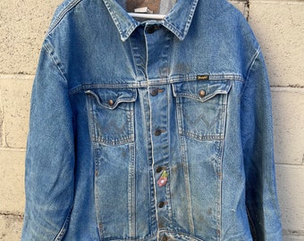 Wrangler Jean Jacket L 70s Vintage Wrangler Jean Jacket Large Vintage ...