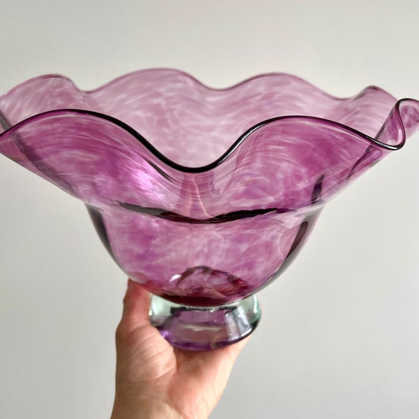 Signed Art Glass Bowl Etsy
