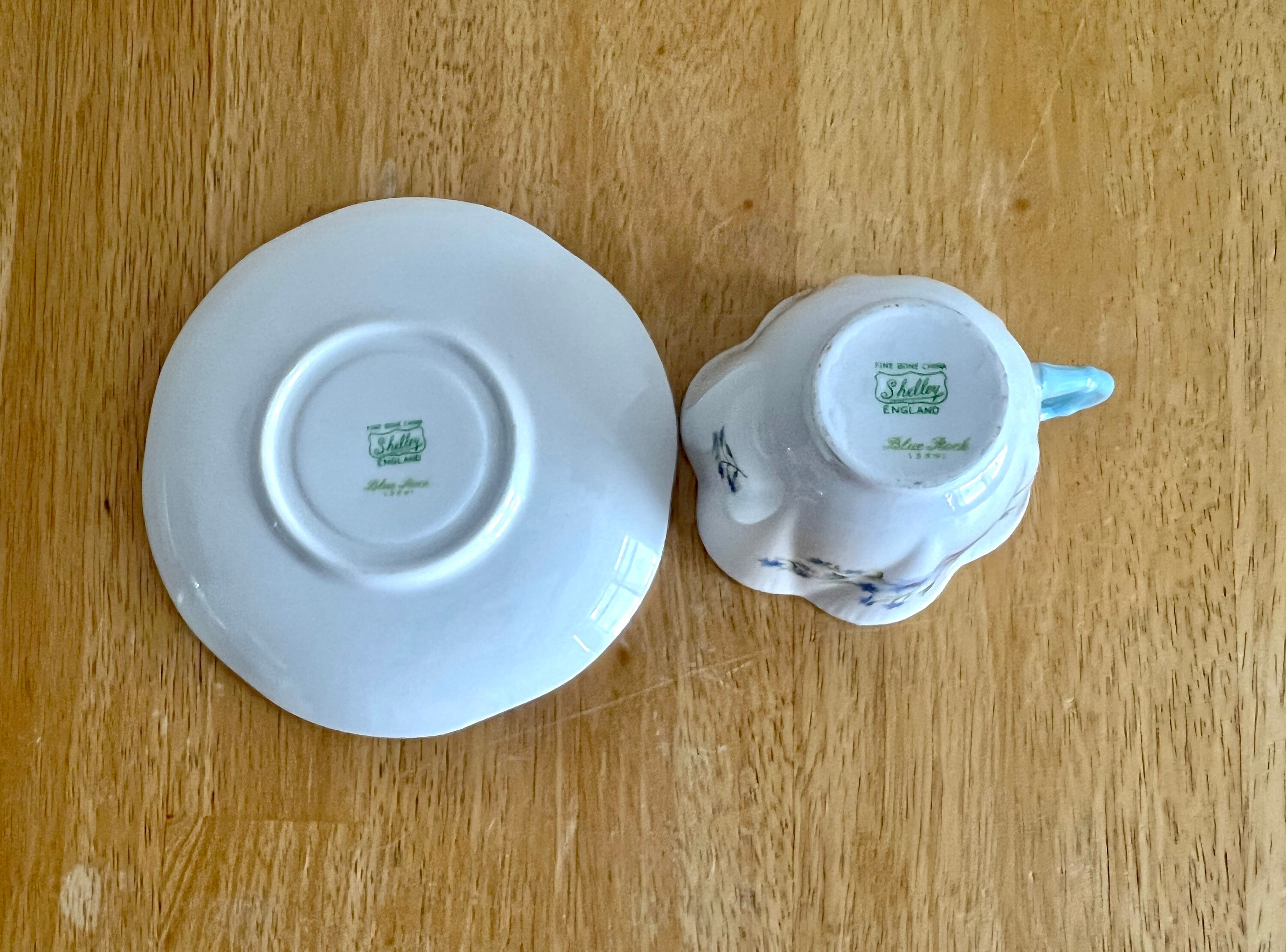 Vintage Shelley England Blue Rock Pattern Bone China Dainty - Etsy