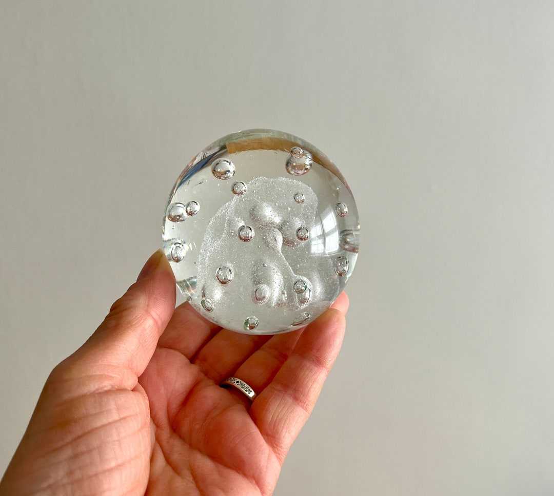 2.75di Clear Glass Ball Paperweight With Bubbles - Etsy