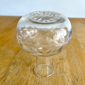5.75h Clear Optic Etched Glass Bulb Shape Flower Vase - Etsy