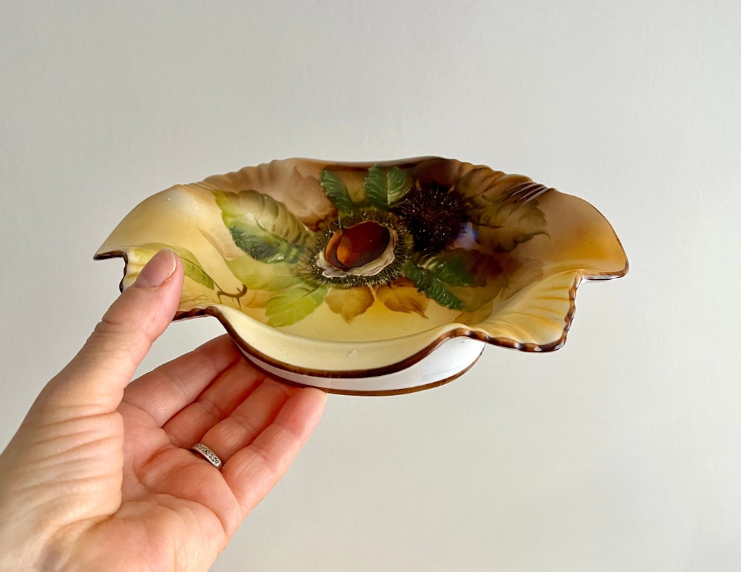 Vintage Noritake Morimura Porcelain Scalloped Edge Oval Bowl With ...