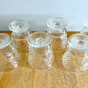 6 Hazel Atlas Gothic Pedestal Sherbet Glass Cups, Pressed Glass Ice ...