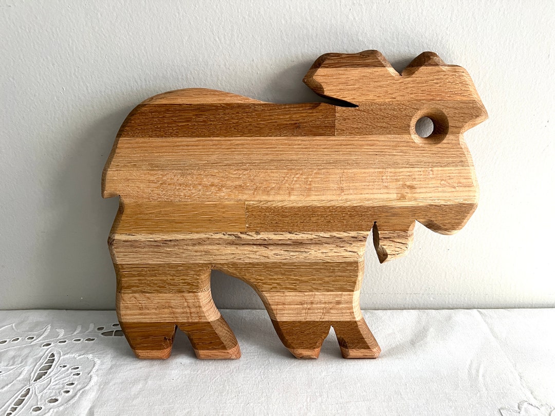 Renovated Wooden Moose Shaped Cutting Board Christmas Table - Etsy