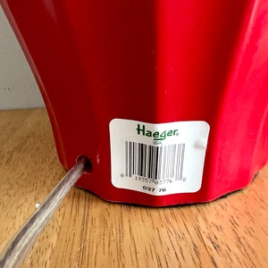 2 Vintage the Haeger Potteries Red Ceramic Table Lamps - Etsy