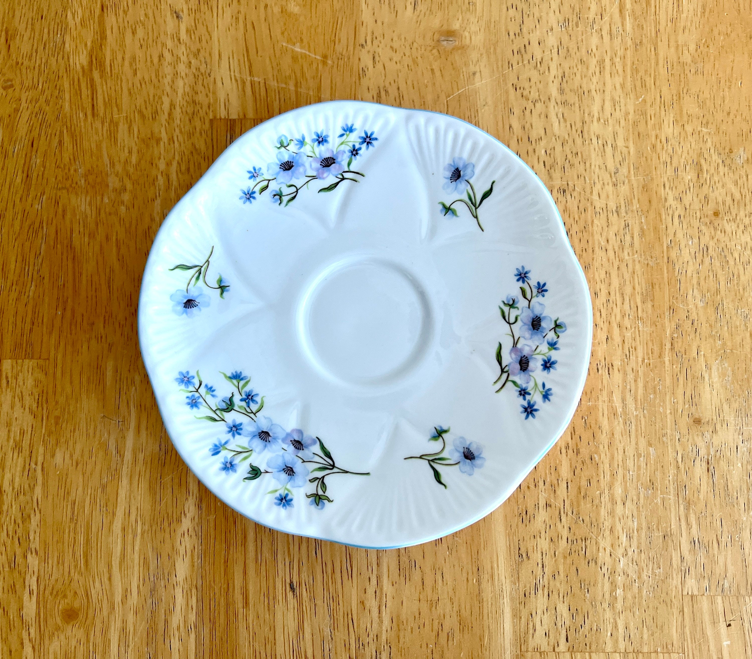 Vintage Shelley England Blue Rock Pattern Bone China Dainty - Etsy