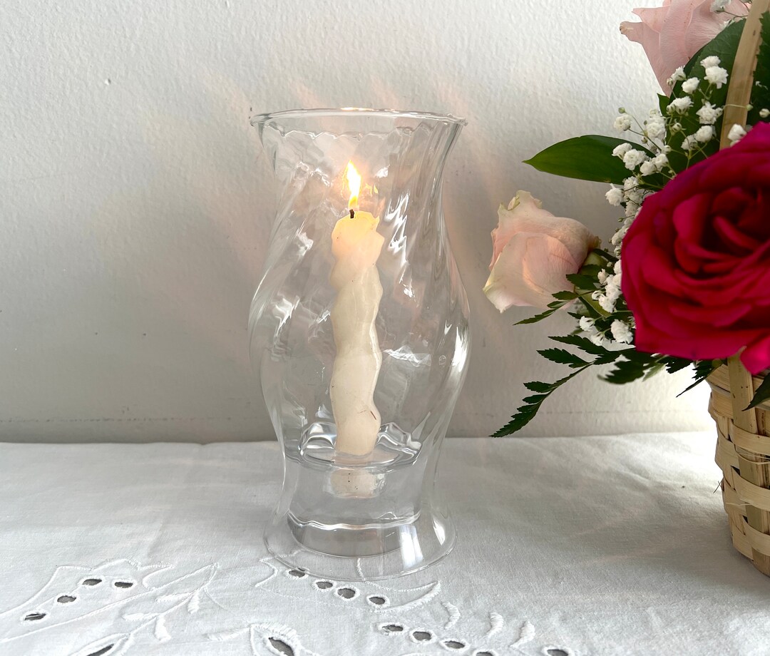 8h Optic Clear Glass Hurricane Chimney, Shade, Candle Covers, Candle ...