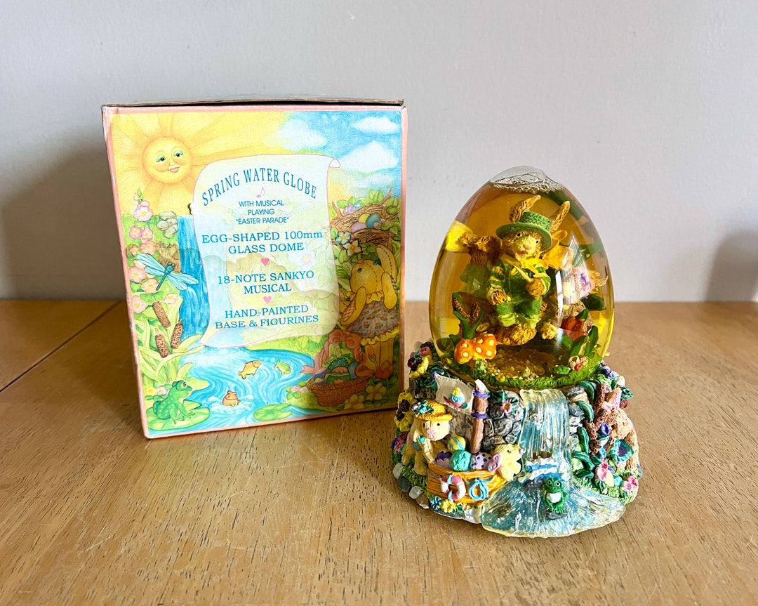 Spring Water Globe With Musical Playing easter Parade, Yellow Water - Etsy