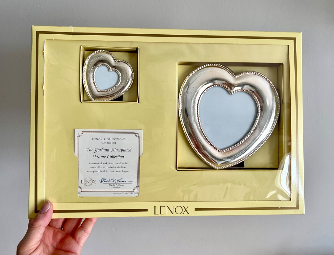 2 Heart Shape Silverplated Frames Lenox the Gorham Silverplated Frame ...
