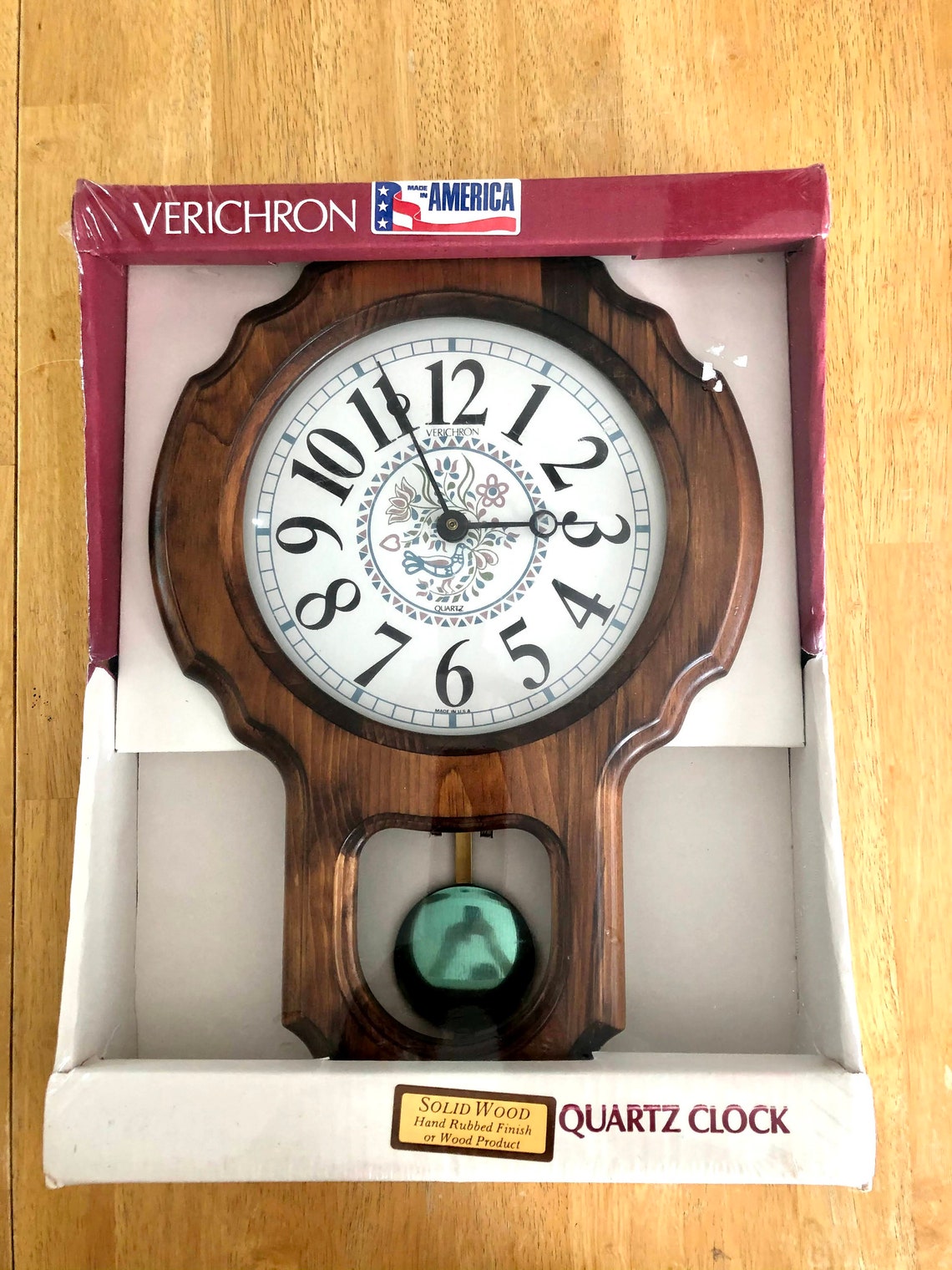Vintage NOS Harris & Mallow Verichron Wood Wall Quartz Clock | Etsy