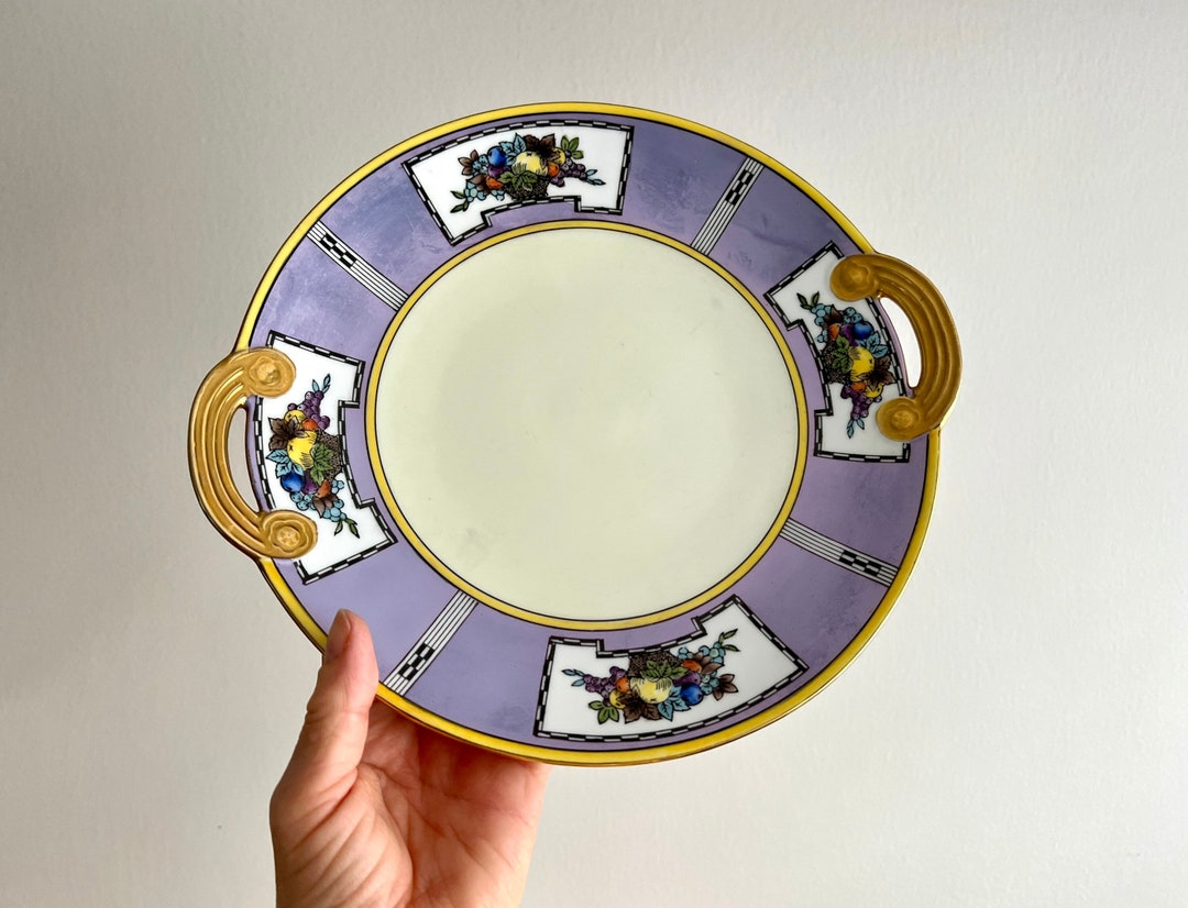 Vintage Noritake Japan Morimura Art Deco Porcelain Plate, Hand Painted ...