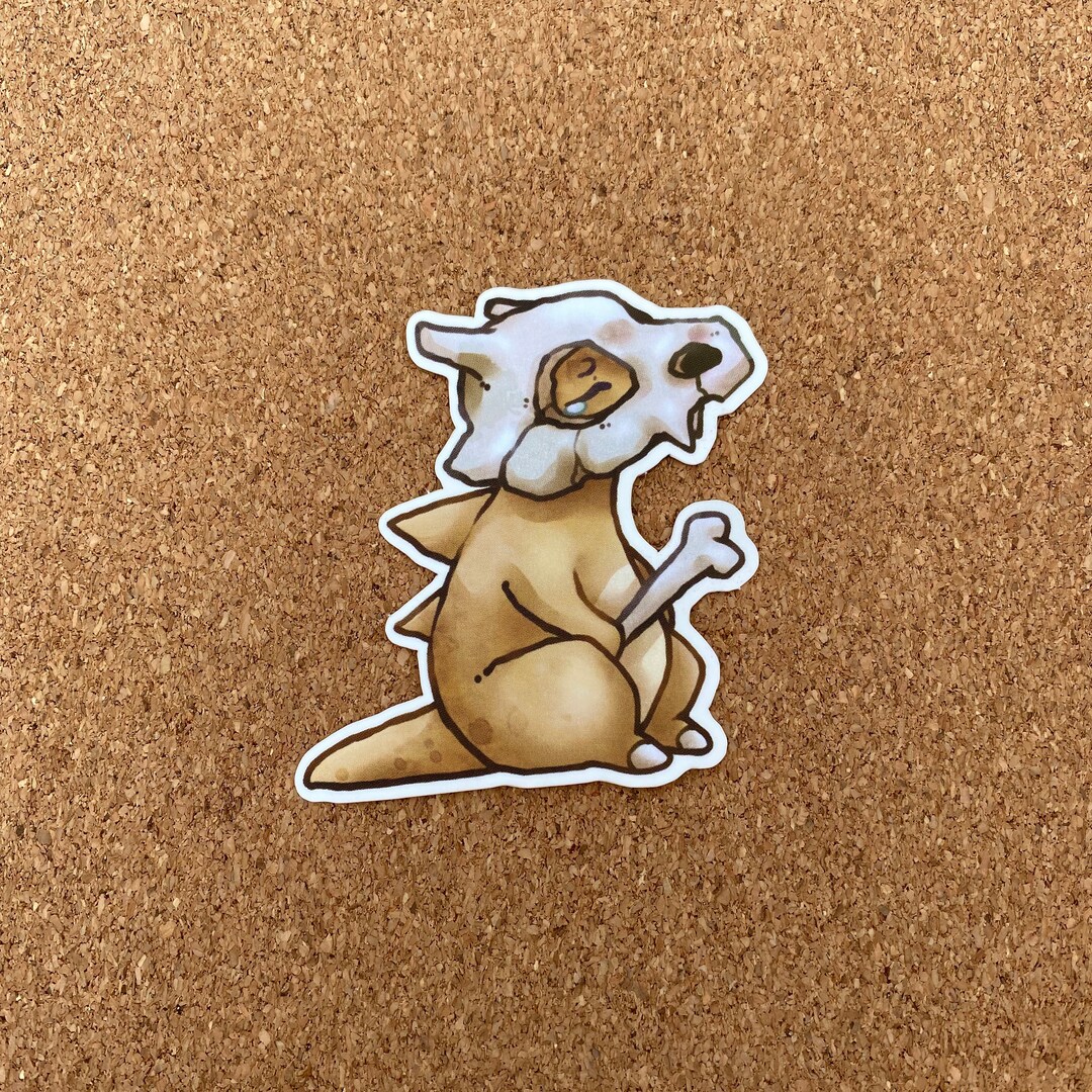 Sad Cubone Pokemon Vinyl Sticker - Etsy