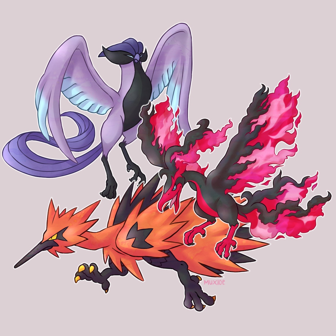 Galarian Zapdos Pokemon Vinyl Sticker - Etsy UK