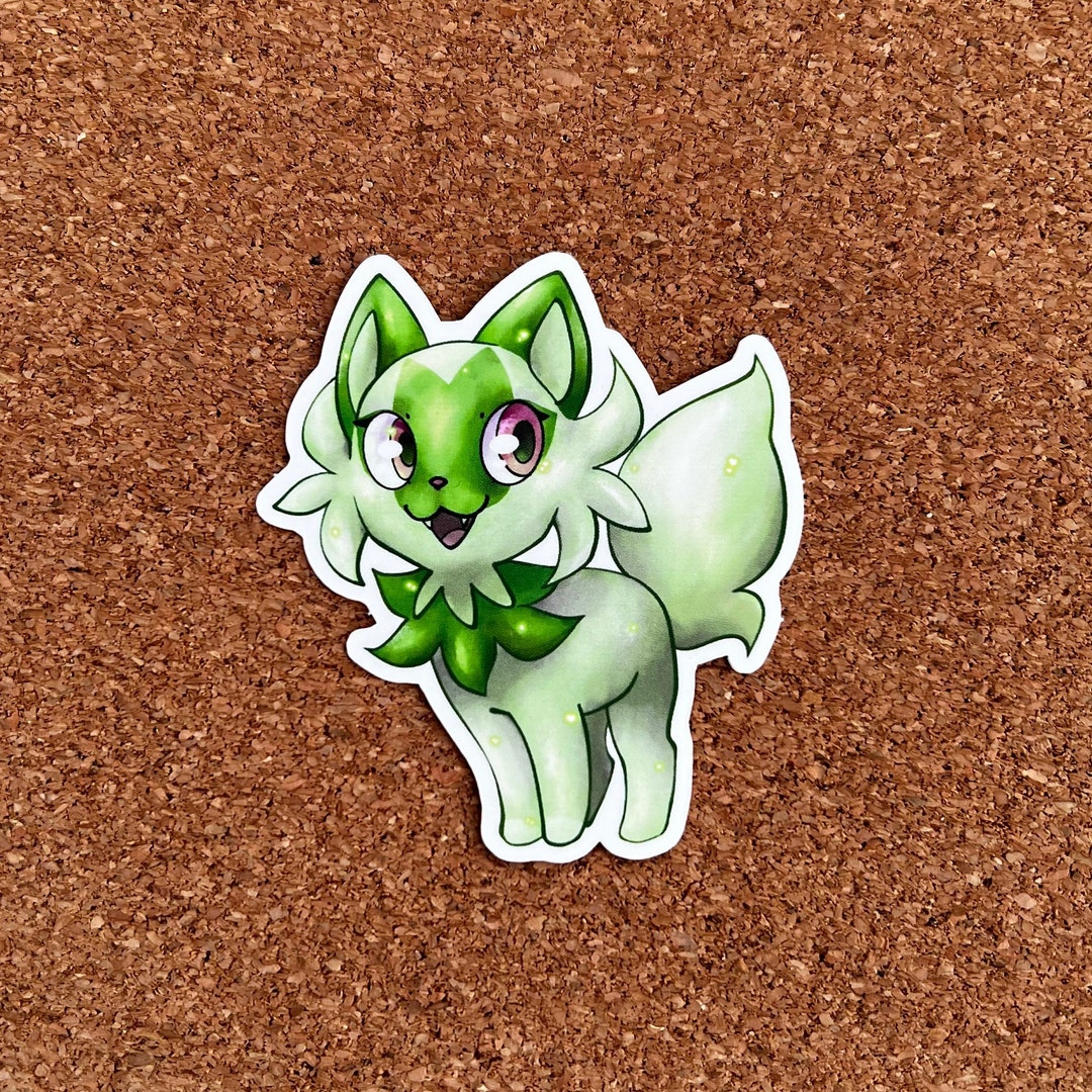 Sprigatito Pokemon Vinyl Sticker - Etsy