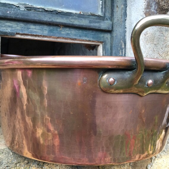 Pots & Pans Pots Old Antique Copper Engraved THS Monogram Preserve Pan ...