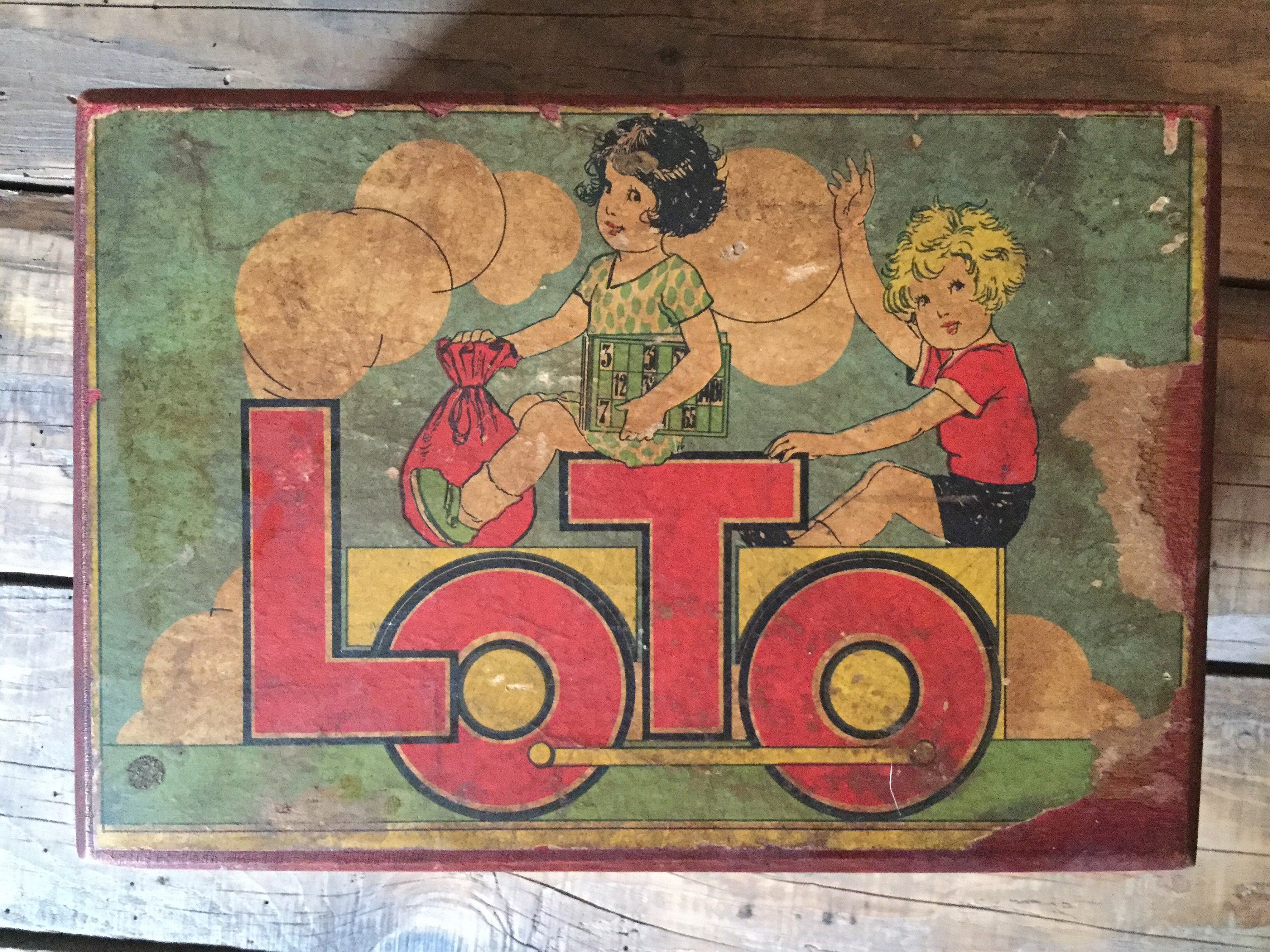 French Vintage Loto Game. Vintage Bingo Box. Decorative French | Etsy