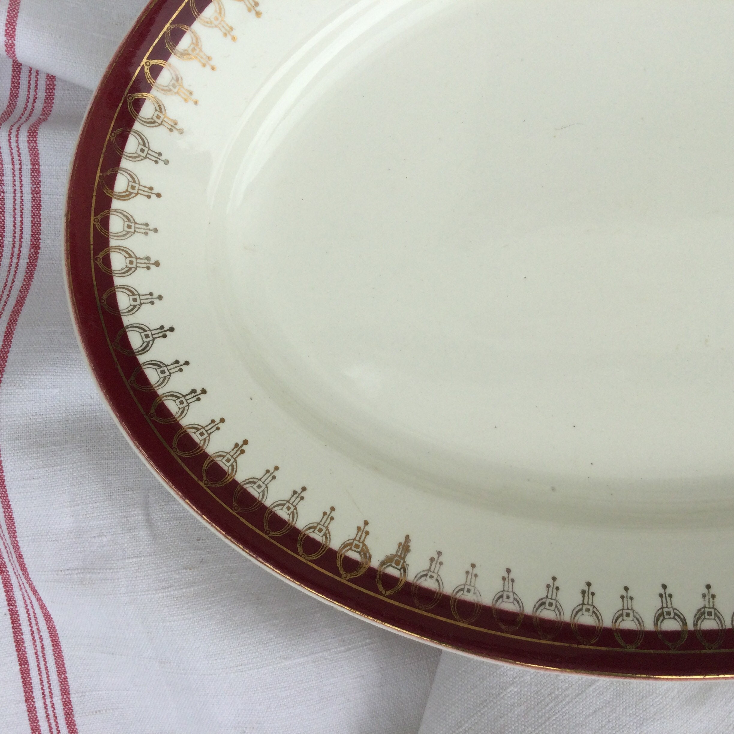 1920 Serving Dish Oval Platter Salins Porcelain Design Lima | Etsy