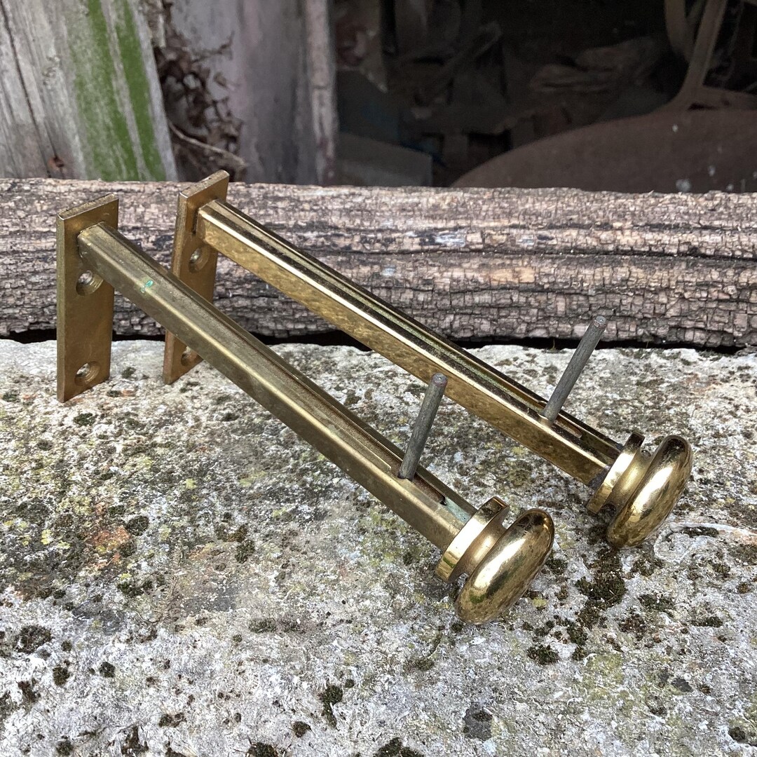 Vintage Solid Brass Curtain Tiebacks, Château Window Hardware (pair) - Etsy