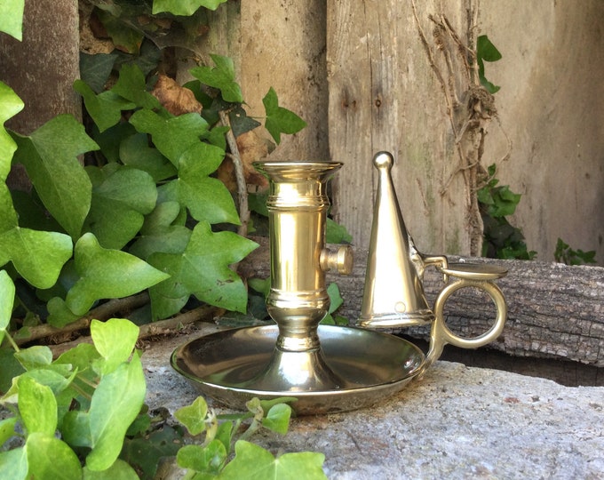 French Brass Candlestick/vintage Candlestick Holder/candleholder With ...